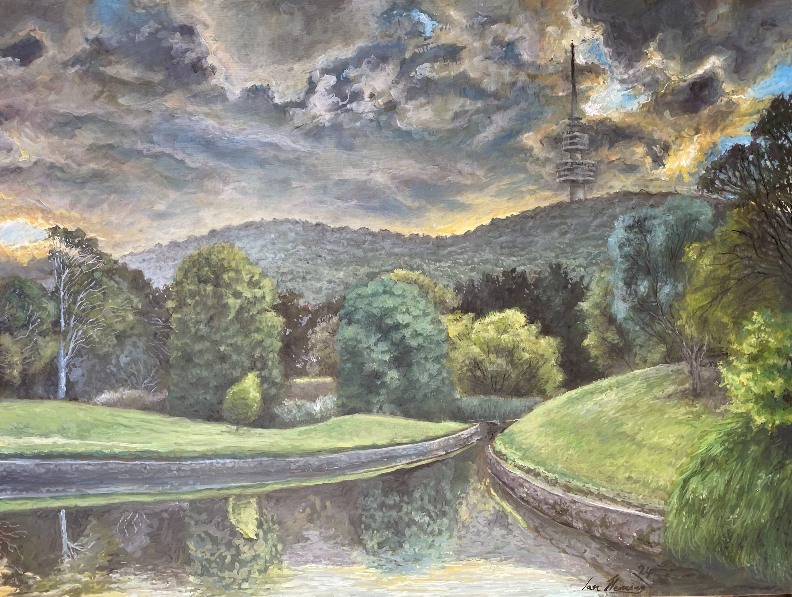 Black Mountain Tower - Ian Fleming Art.